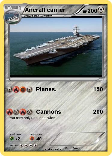 Pokémon Aircraft carrier 11 11 - Planes. - My Pokemon Card