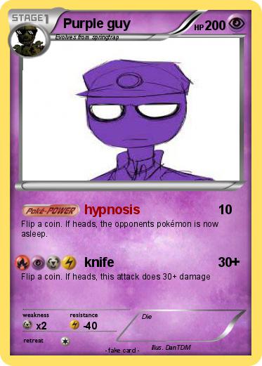 Pokémon Purple guy 89 89 - hypnosis - My Pokemon Card