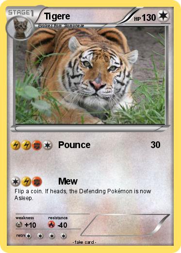Pokémon Tigere 1 1 - Pounce - My Pokemon Card