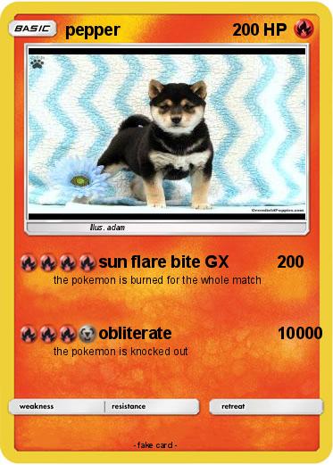 Pokémon pepper 176 176 - sun flare bite GX - My Pokemon Card