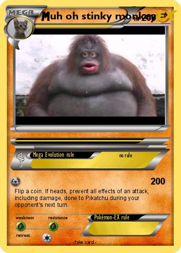 Pokémon uh oh stinky monkey - Thundershock - My Pokemon Card