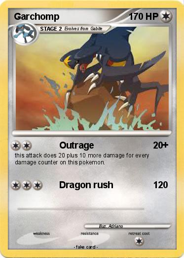 Pokémon Garchomp 538 538 - Outrage - My Pokemon Card