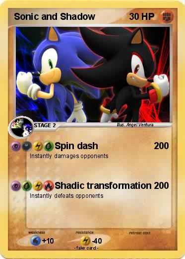 Pokémon Sonic and Shadow 93 93 - Spin dash - My Pokemon Card
