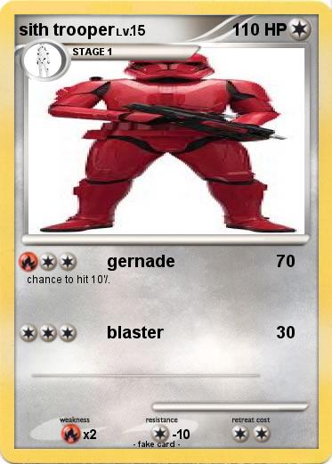 Pokémon sith trooper 2 2 - gernade - My Pokemon Card