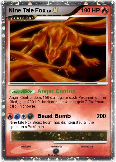 Pokémon Nine Tale Fox 6 6 - Anger Control - My Pokemon Card
