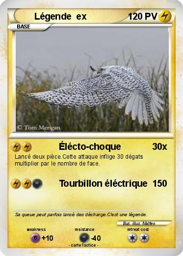 Pokémon Legende ex 1 1 - Élécto-choque - Ma carte Pokémon