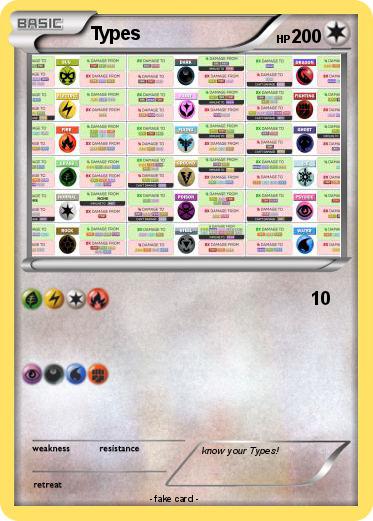Pokémon Types - My Pokemon Card