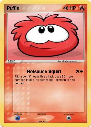 Pokémon Puffle 128 128 - Hotsauce Squirt - My Pokemon Card