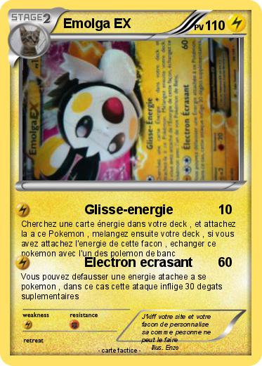 Pokémon Emolga EX 22 22 - Glisse-energie - Ma carte Pokémon