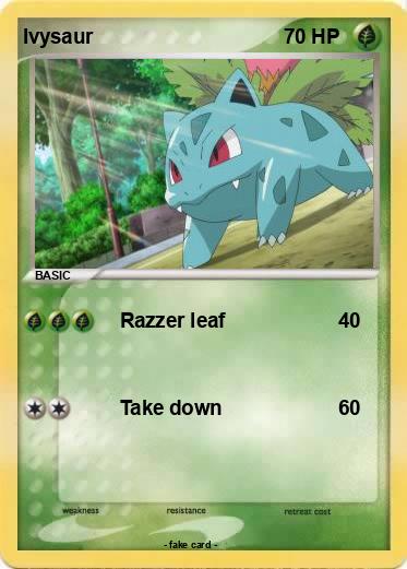 Pokémon Ivysaur 727 727 - Razzer leaf - My Pokemon Card