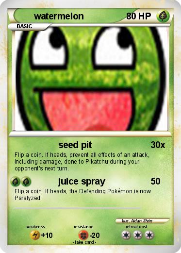 Pokémon watermelon 112 112 - seed pit - My Pokemon Card