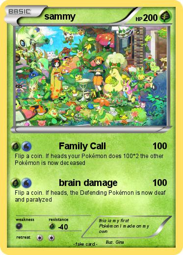 Pokémon sammy 194 194 - Family Call - My Pokemon Card