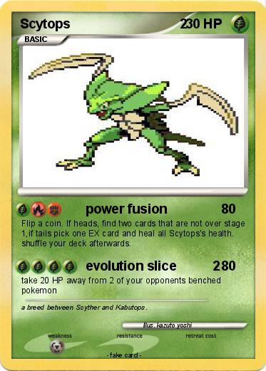 Pokémon Scytops 2 2 - power fusion - My Pokemon Card