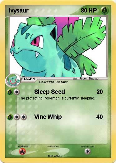 Pokémon Ivysaur 255 255 - Sleep Seed - My Pokemon Card