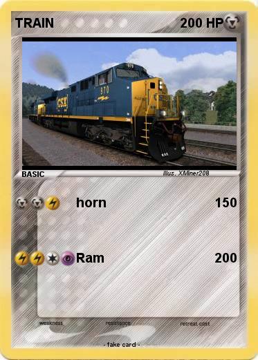 Pokémon TRAIN 165 165 - horn - My Pokemon Card