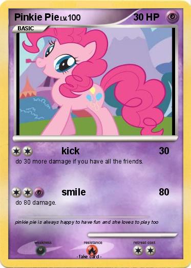 Pokémon Pinkie Pie 201 201 - kick - My Pokemon Card