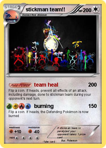 Pokémon stickman team - team heal - My Pokemon Card