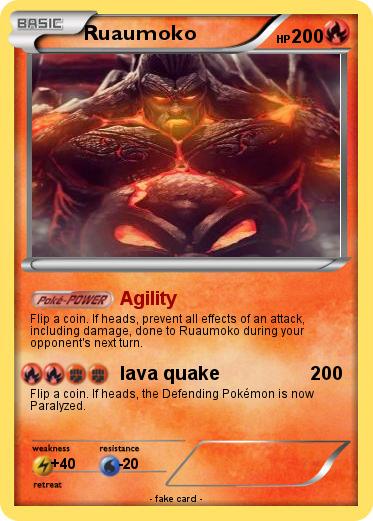 Pokémon Ruaumoko - Agility - My Pokemon Card