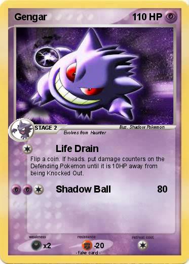 Pokémon Gengar 981 981 - Life Drain - My Pokemon Card