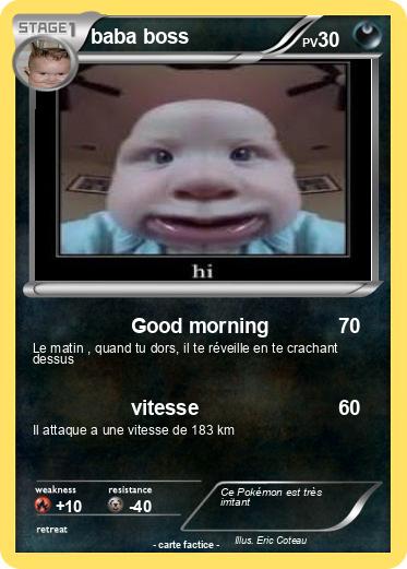 Pokémon baba boss - Good morning - Ma carte Pokémon