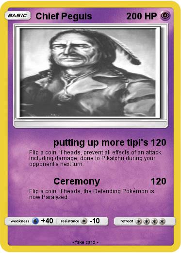 Pokémon Chief Peguis - putting up more tipi's - My Pokemon Card