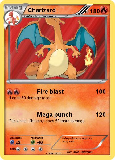 Pokémon Charizard 8374 8374 - Fire blast - My Pokemon Card