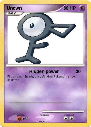 Pokémon Unown 282 282 - Hidden power - My Pokemon Card