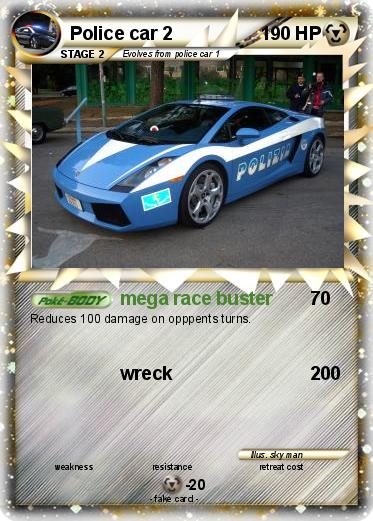 Pokémon Police car 2 1 1 - mega race buster - My Pokemon Card