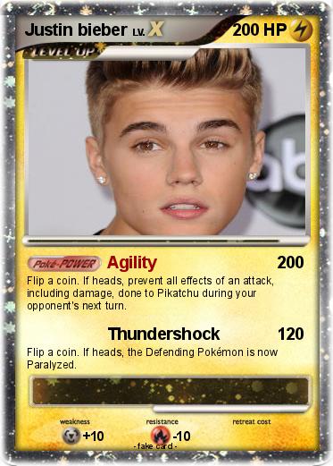Pokémon Justin bieber 3492 3492 - Agility - My Pokemon Card