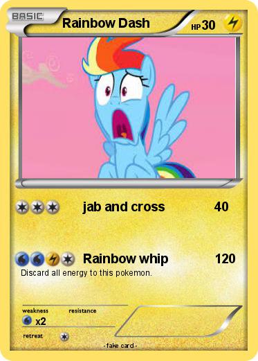 Pokémon Rainbow Dash 911 911 - jab and cross - My Pokemon Card