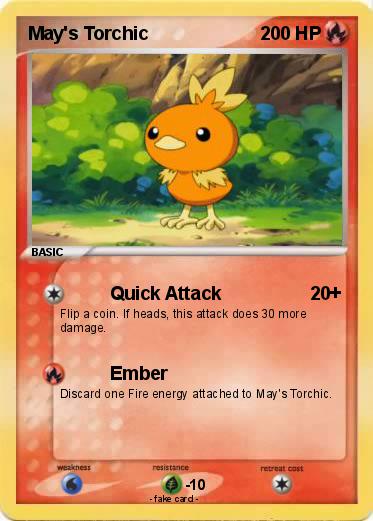 Pokémon May s Torchic 6 6 - Quick Attack - My Pokemon Card
