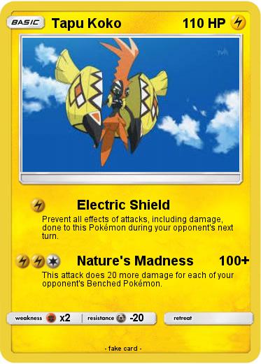 Pokémon Tapu Koko 138 138 - Electric Shield - My Pokemon Card