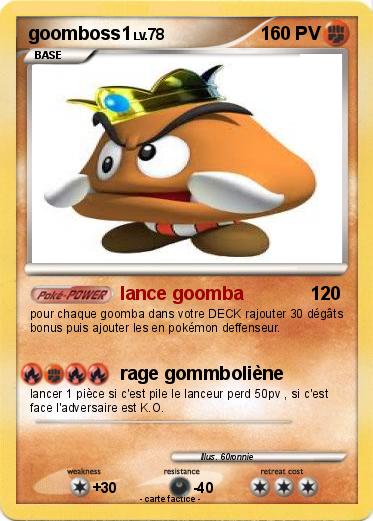 Pokémon goomboss1 - lance goomba - Ma carte Pokémon