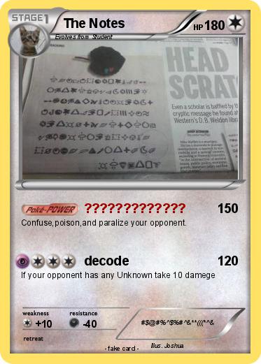 Pokémon The Notes - ????????????? - My Pokemon Card