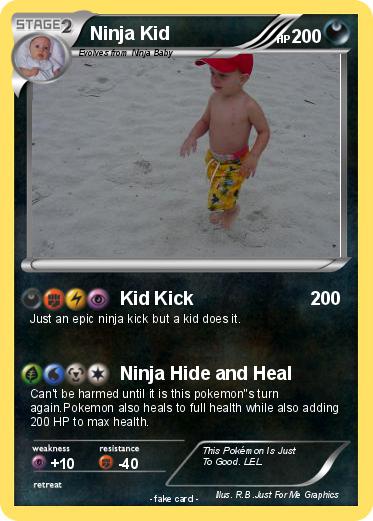 Pokémon Ninja Kid 9 9 - Kid Kick - My Pokemon Card