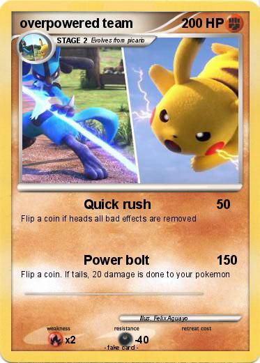 Pokémon overpowered team - Quick rush - My Pokemon Card