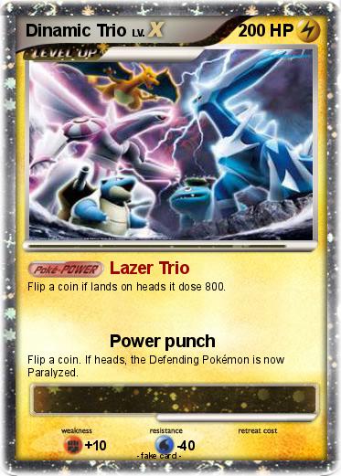 Pokémon Dinamic Trio - Lazer Trio - My Pokemon Card