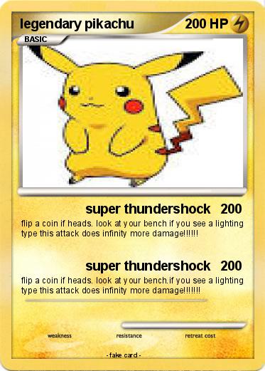 Pokémon legendary pikachu 12 12 - super thundershock - My Pokemon Card