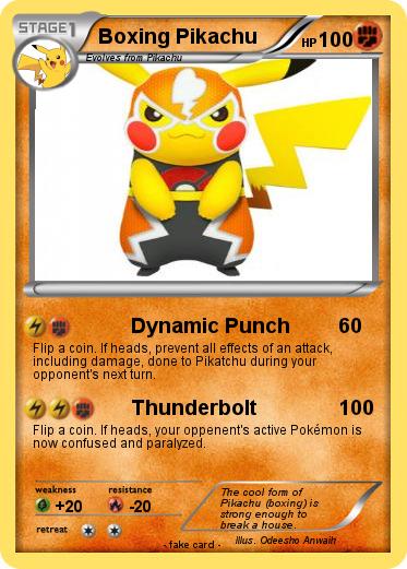 Pokémon Boxing Pikachu 10 10 - Dynamic Punch - My Pokemon Card