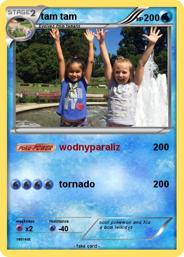 Pokémon tam tam 1 1 - wodnyparaliz - Twoja własna karta pokemon