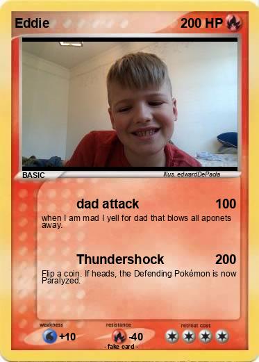 Pokémon Eddie 410 410 - dad attack - My Pokemon Card