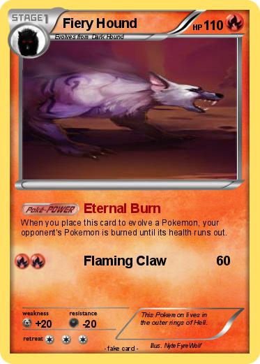 Pokémon Fiery Hound - Eternal Burn - My Pokemon Card