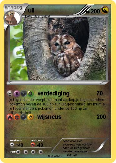 Pokémon uil 7 7 - verdediging - My Pokemon Card