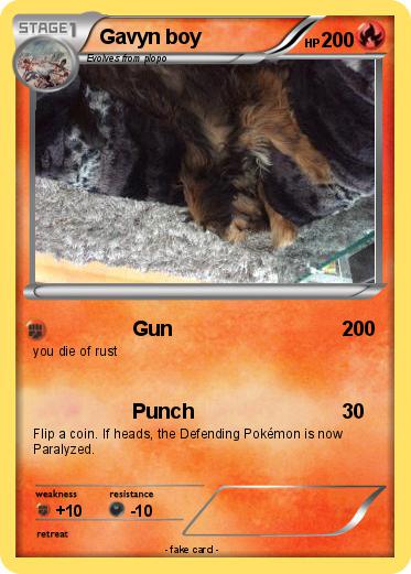 Pokémon Gavyn boy - Gun - My Pokemon Card