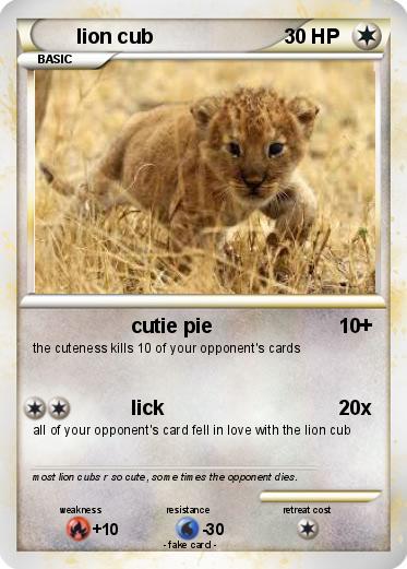 Pokémon lion cub 8 8 - cutie pie - My Pokemon Card
