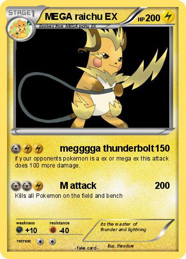 Pokémon MEGA raichu EX 36 36 - megggga thunderbolt - My Pokemon Card