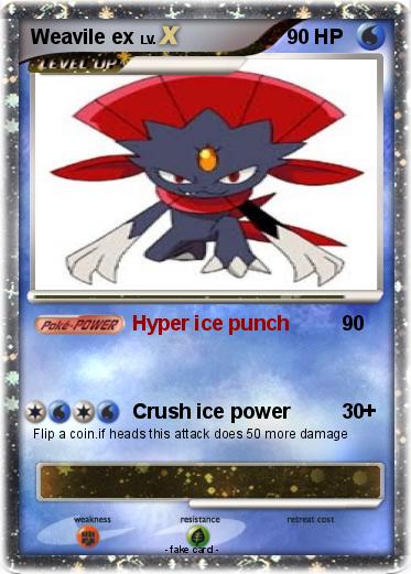 Pokémon Weavile ex 3 3 - Hyper ice punch - My Pokemon Card