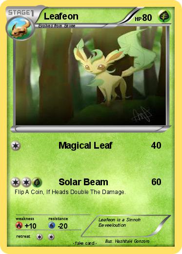 Pokémon Leafeon 469 469 - Magical Leaf - My Pokemon Card