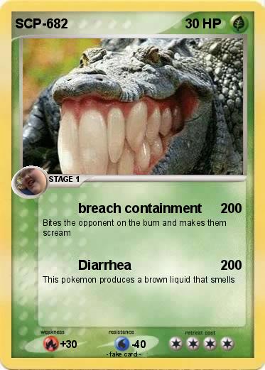 Pokémon SCP 682 64 64 - breach containment - My Pokemon Card