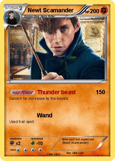 Pokémon Newt Scamander 1 1 - Thunder beast - My Pokemon Card